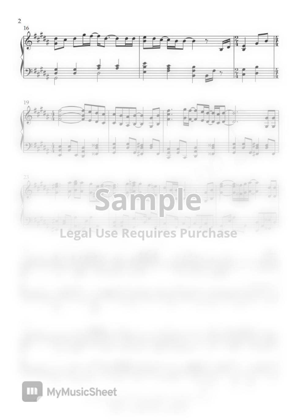 中島美嘉 Nakashima Mika - 雪の華 Yuki no Hana by Ru's Piano Partition musicale