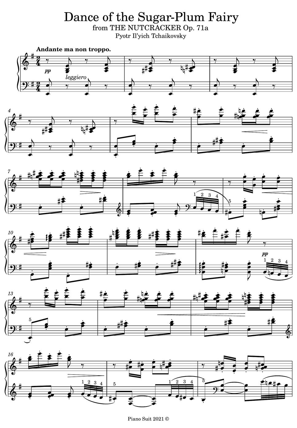 Pyotr Ilyich Tchaikovsky - Dance of the Sugar-Plum Fairy Notenblatt by ...