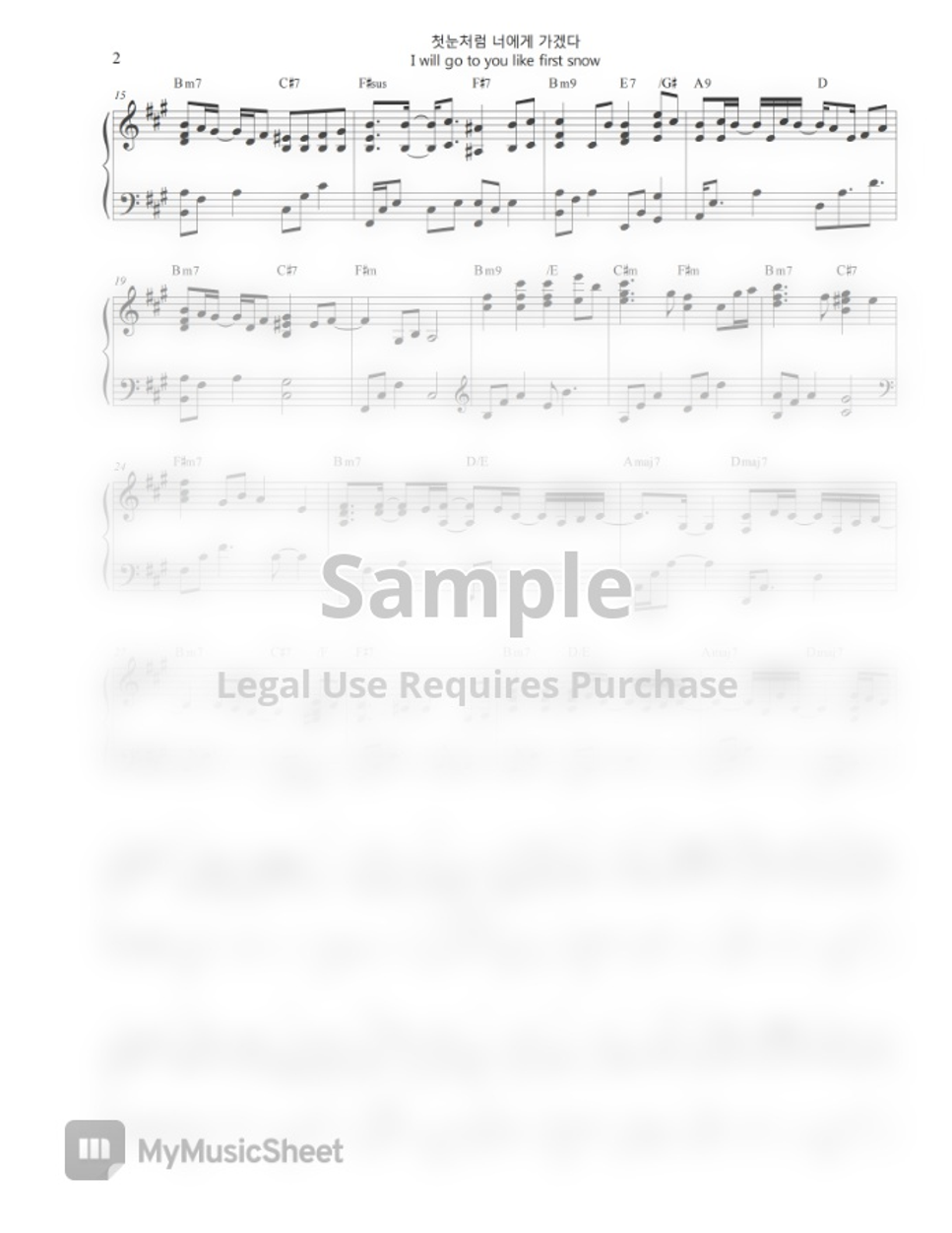 Ailee (에일리) - I will go to you like first snow (Goblin 도깨비 OST) by Piano Hug Sheet