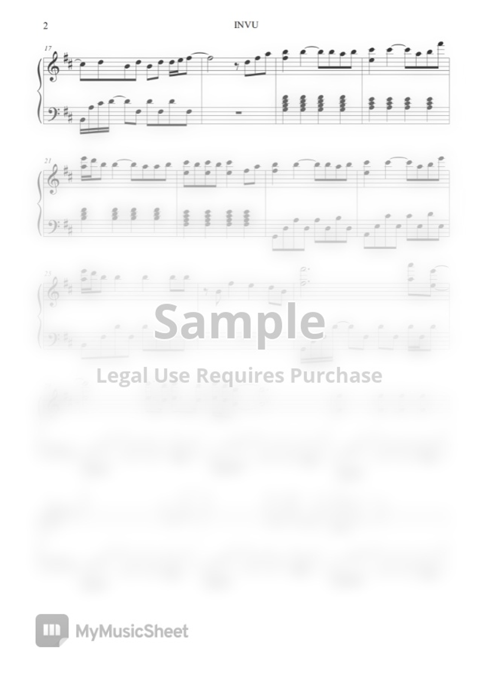 TAEYEON - INVU by Lunar Piano Hoja