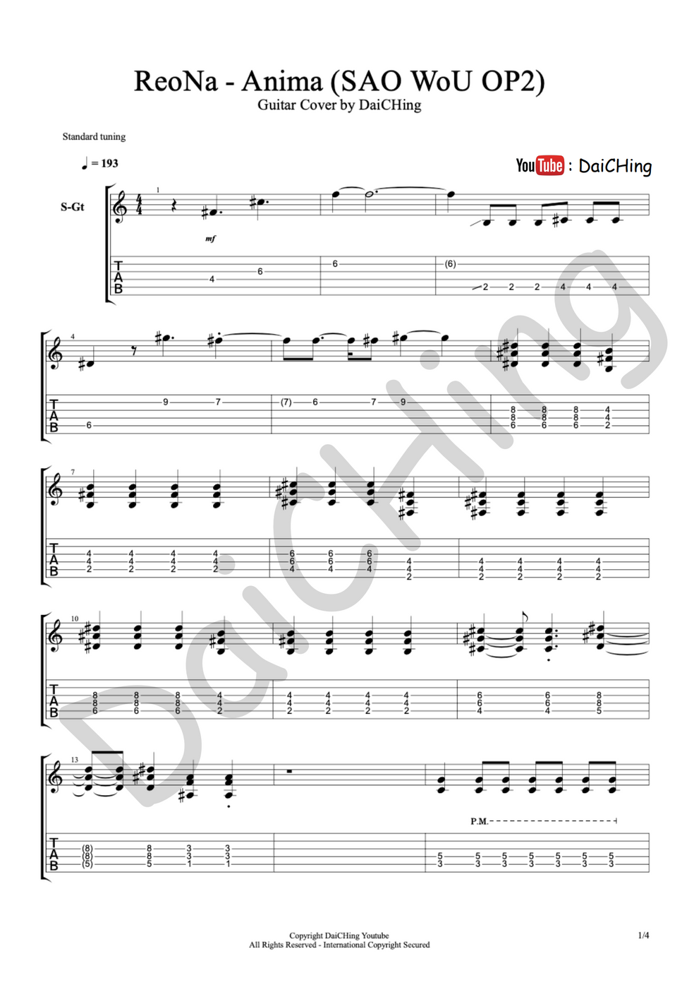 ReoNa - Anima (TV-size Guitar) by DaiCHing Hoja