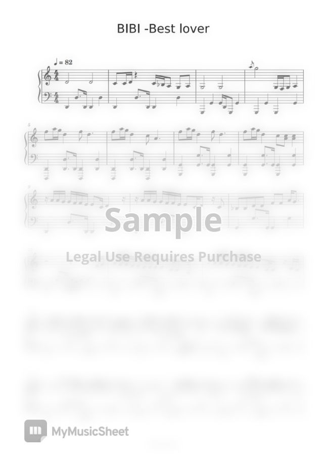 bibi - 88rising & BIBI - Best Lover by bvibvi piano Sheet Music
