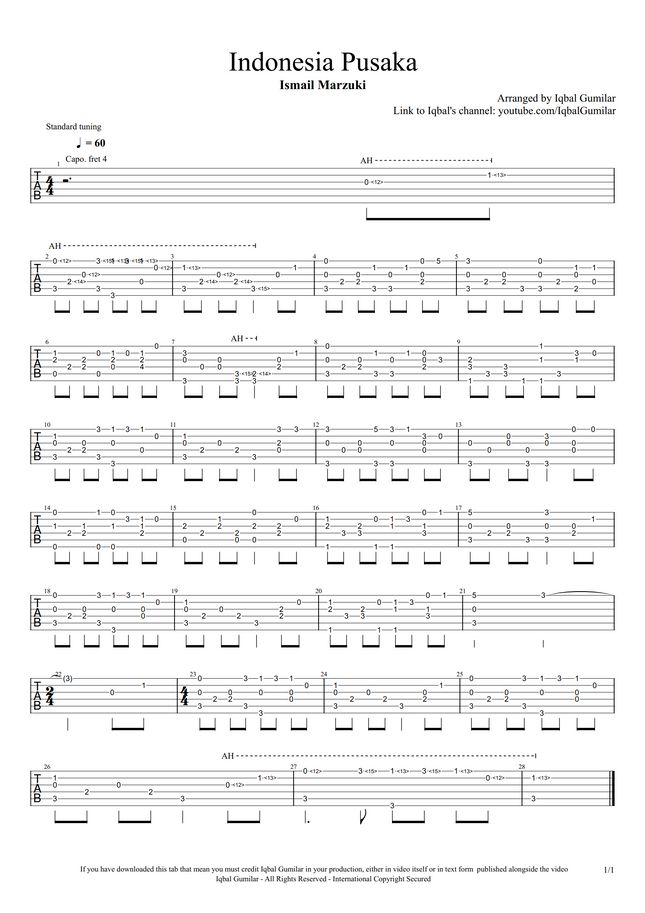 Indonesia Pusaka by Iqbal Gumilar Sheet Music
