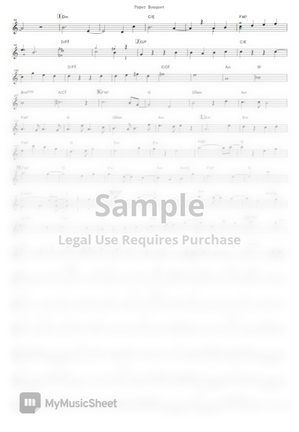 Mili - Paper Bouquet (The Executioner and Her Way of Life / in Eb) by ...