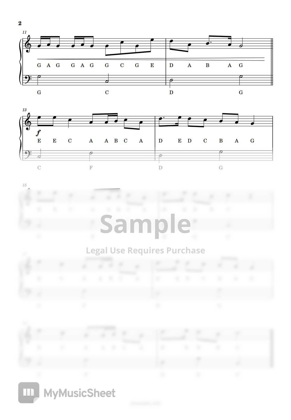 Anpanman - Anpanman March (Anpanman) 악보 by PianoJuku