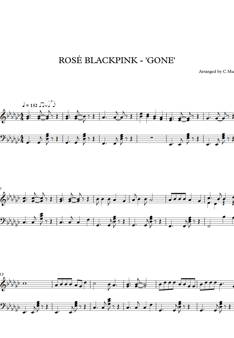 ROSÉ BLACKPINK - GONE by C Music Hoja