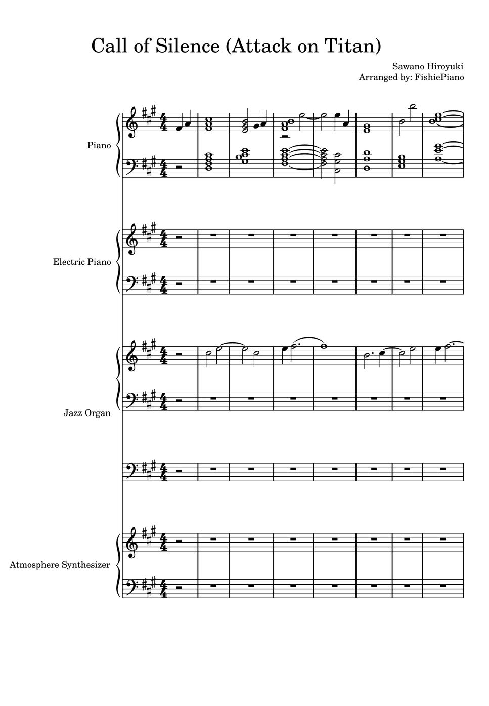Attack on Titan - Call of Silence Partition musicale by FishiePiano