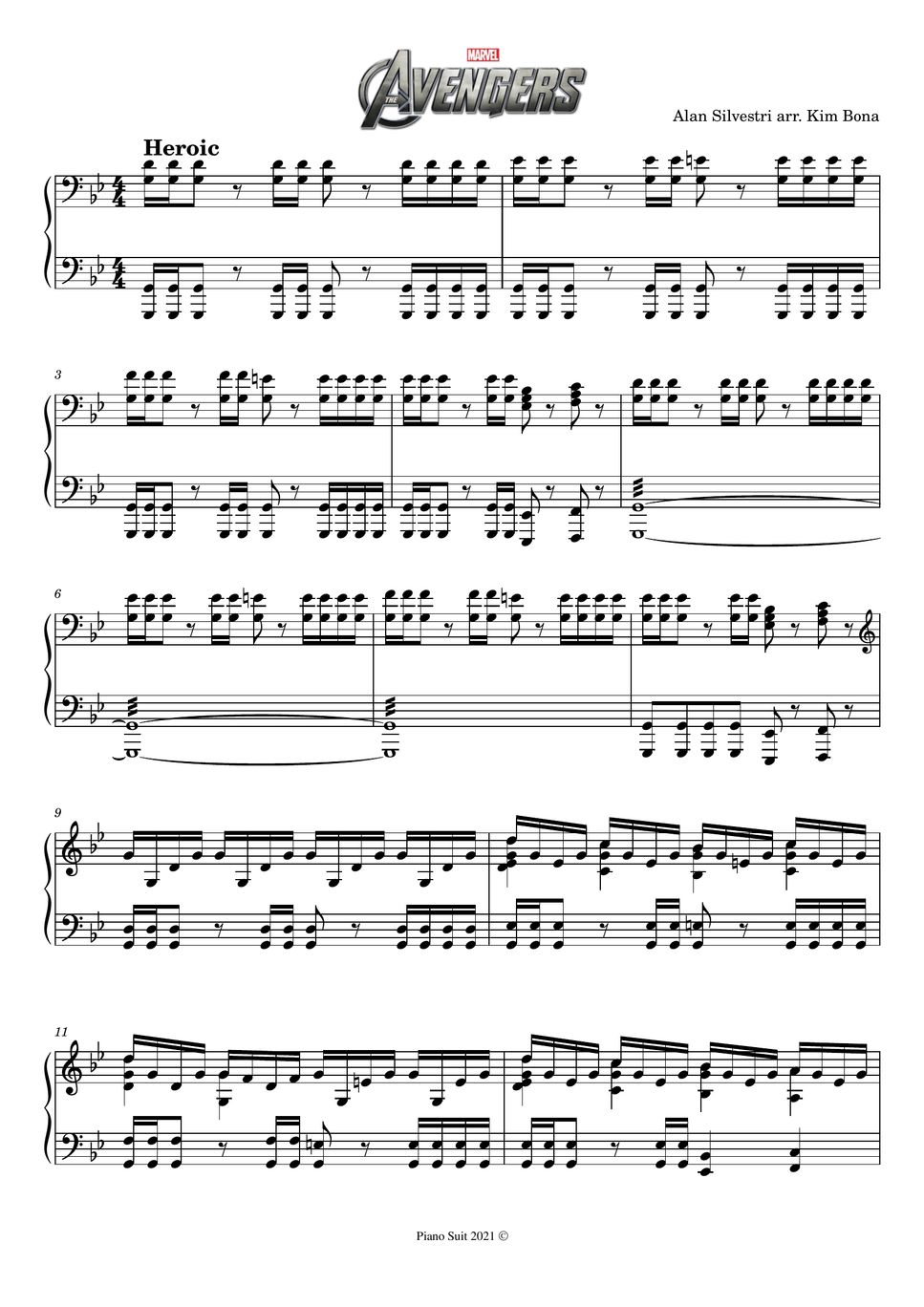 Ost The Avengers - The Avengers (Main Theme) Sheets by Piano Suit