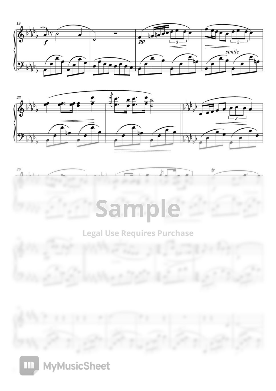 Chopin - Nocturne No.20 But It's in MAJOR KEY Partition musicale by ...