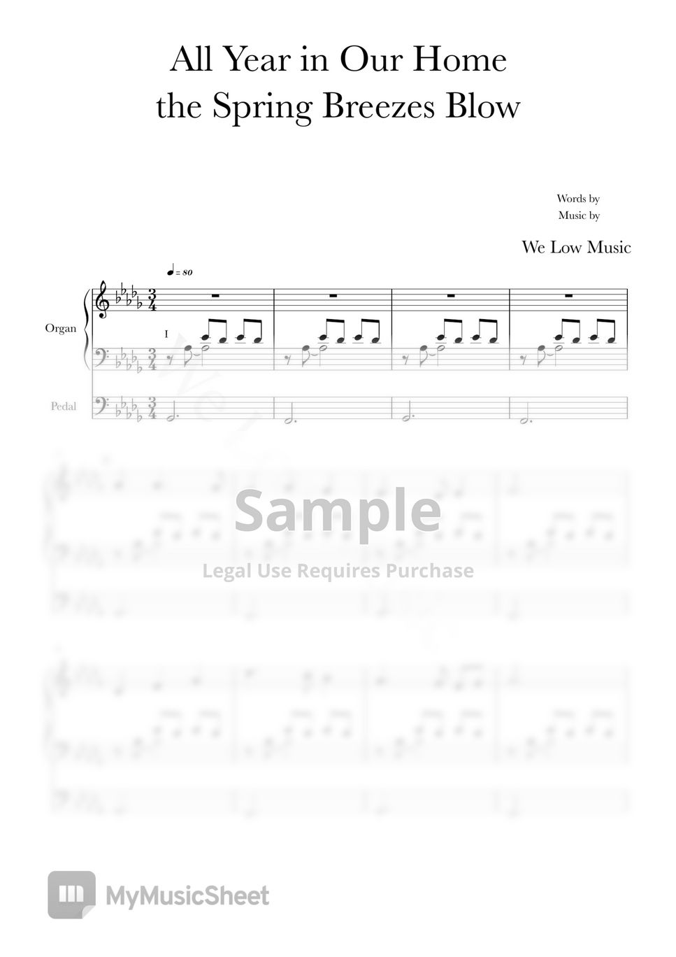 구두회 찬송가 559장 사철에 봄바람 불어 잇고 Organ Prelude Sheets By We Low Music