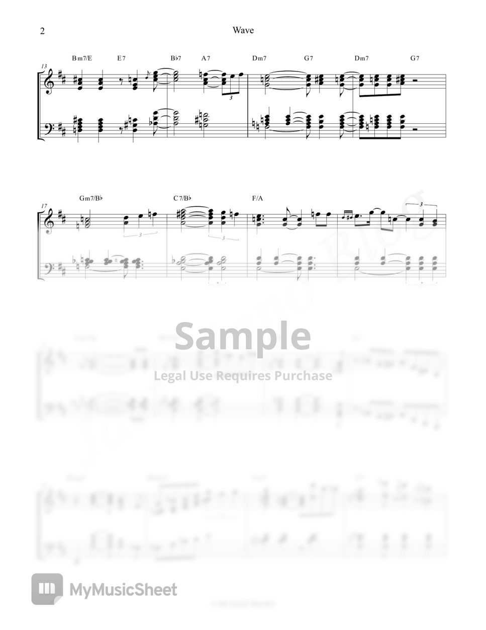 MJ Music - Wave Sheet Music