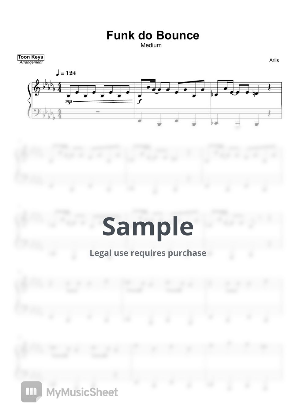 Ariis - Funk do Bounce Sheet Music by Toon Keys