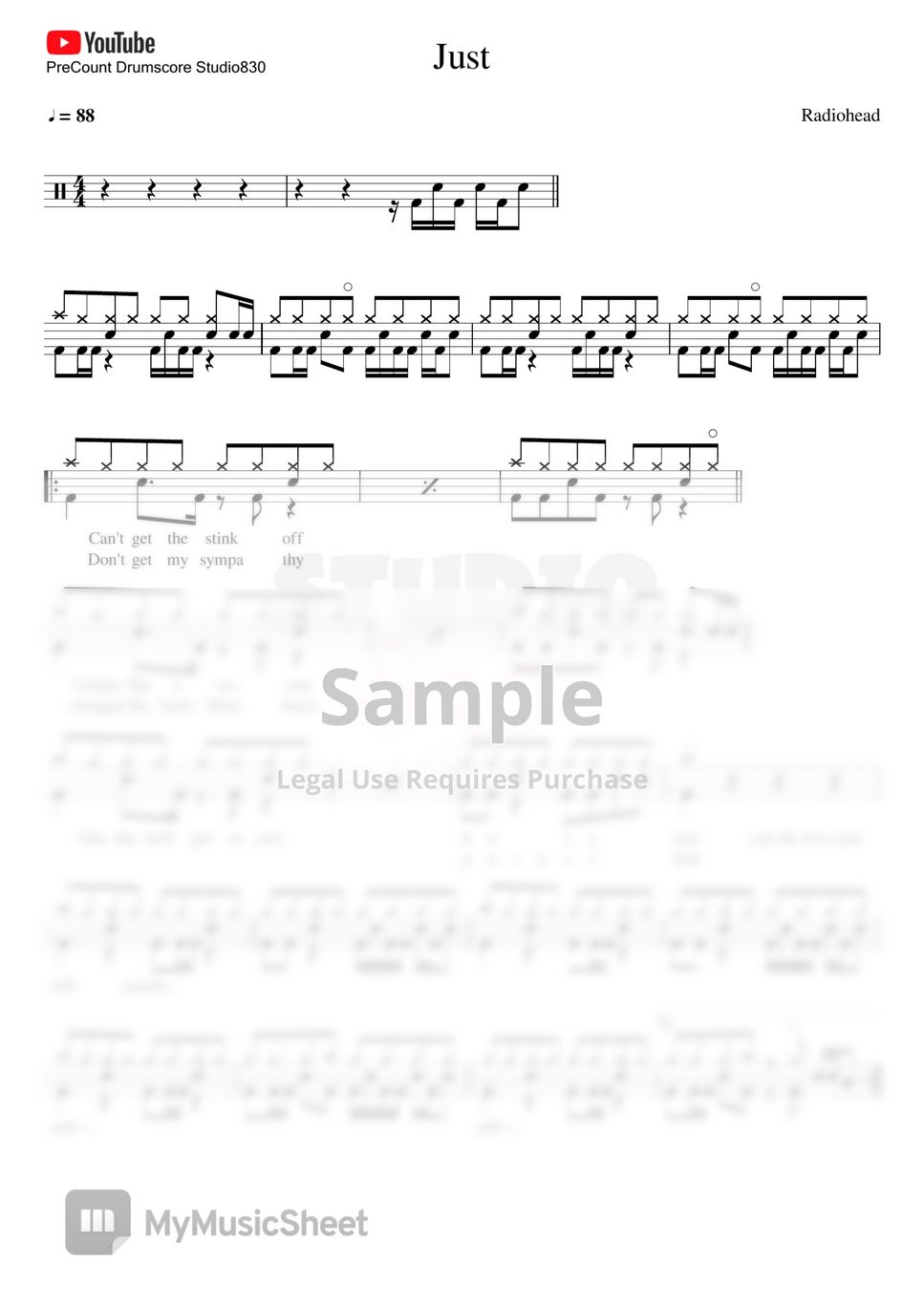 Radiohead - Just Sheet Music by Studio830