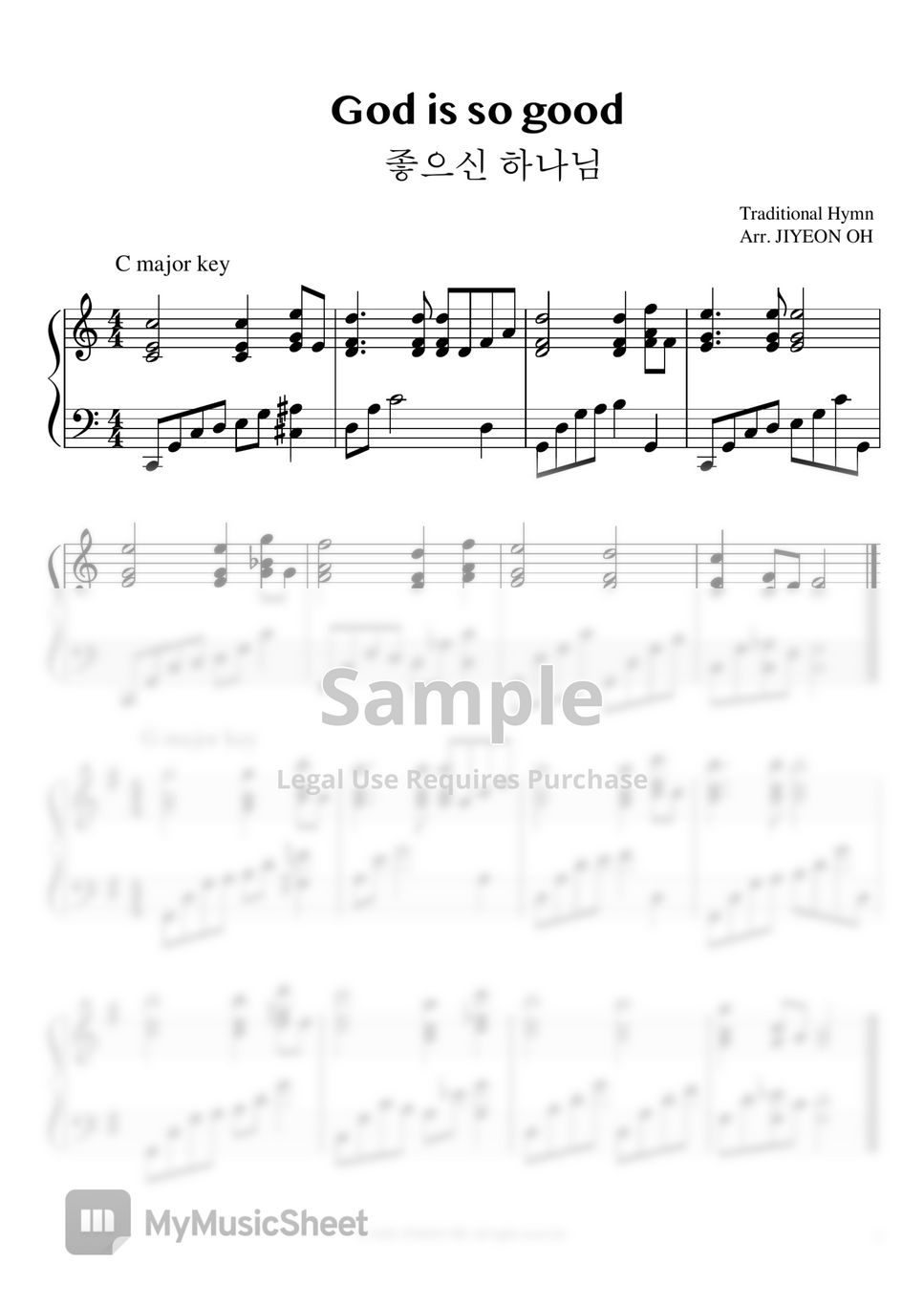 God is so good - piano dvanced level Sheet Music by fmgm4u