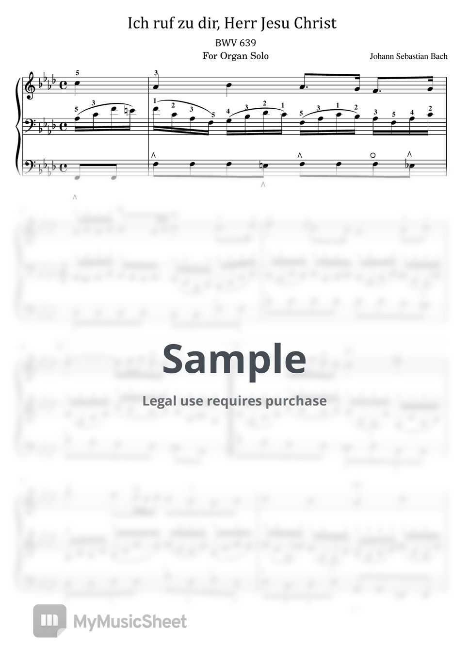 Johann Sebastian Bach - Ich ruf zu dir, Herr Jesu Christ, BWV 639 ...