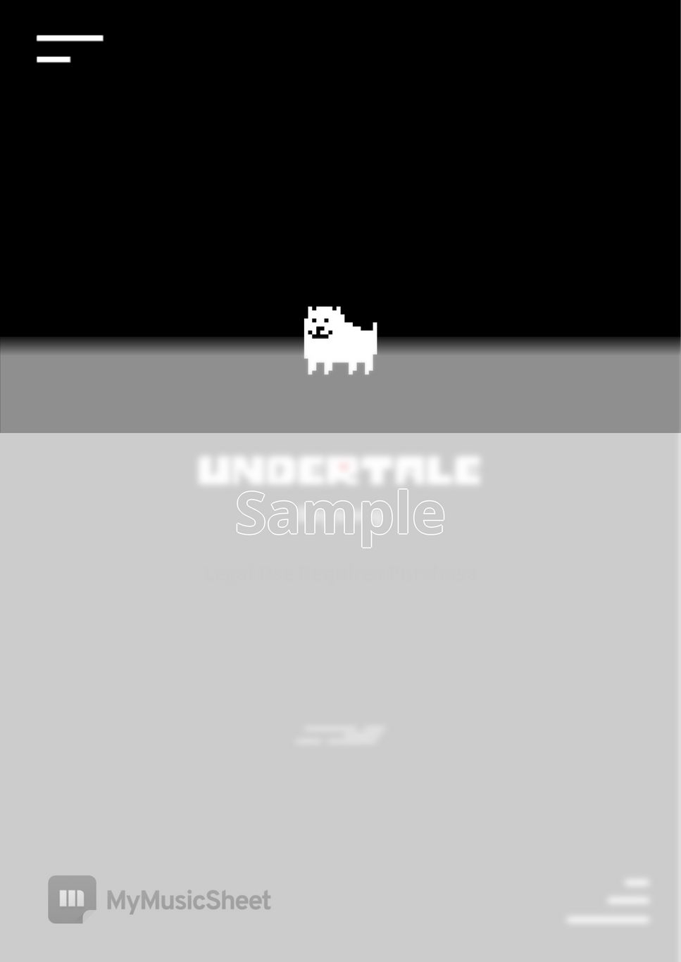 UNDERTALE OST - Dogsong (Difficulty ★★☆☆☆) 악보 by PianoBox