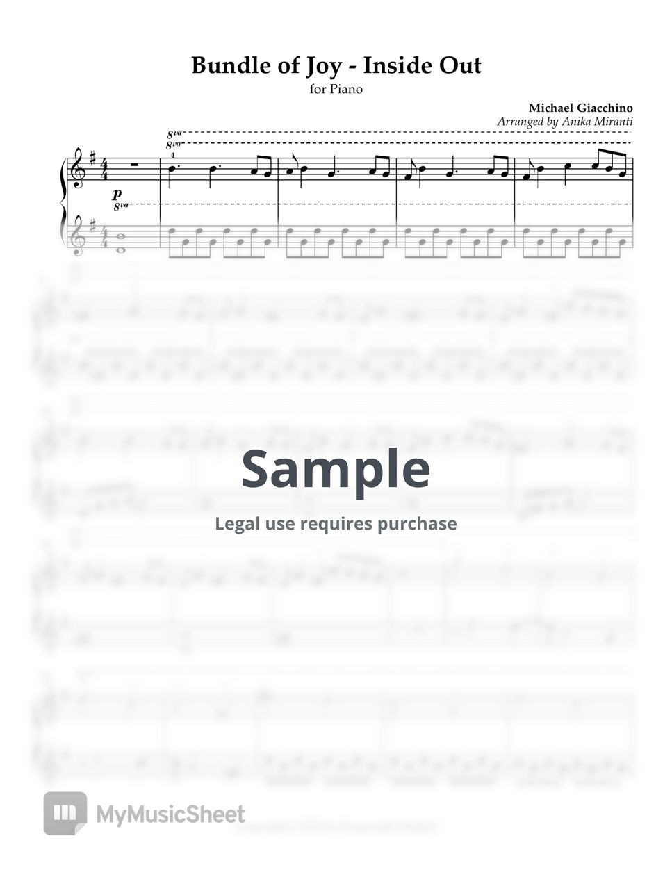 Bundle of Joy (Long Version) Sheets by Anika Miranti