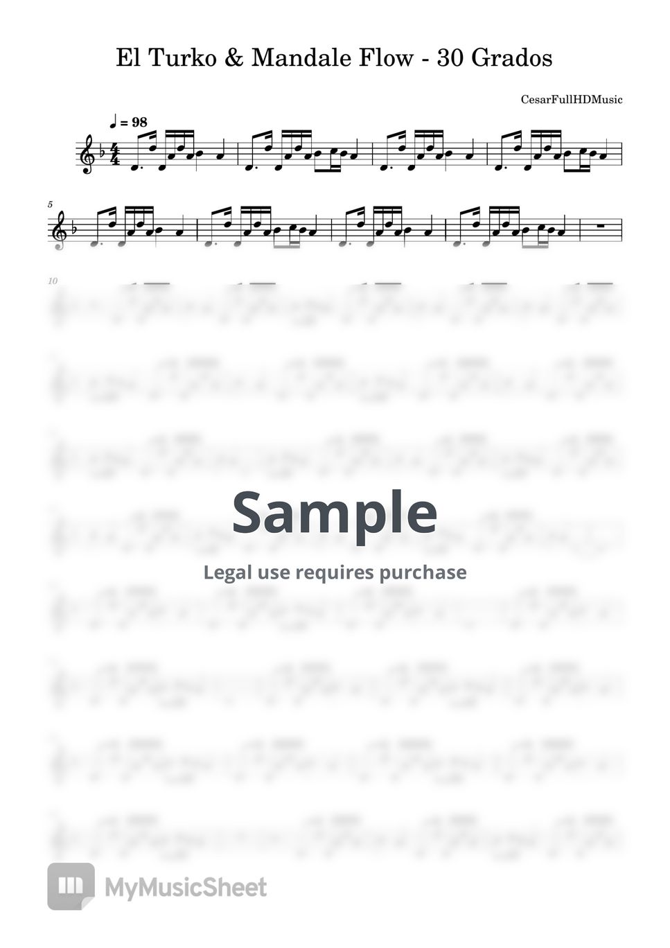El Turko & Mandale Flow - 30 Grados Sheets