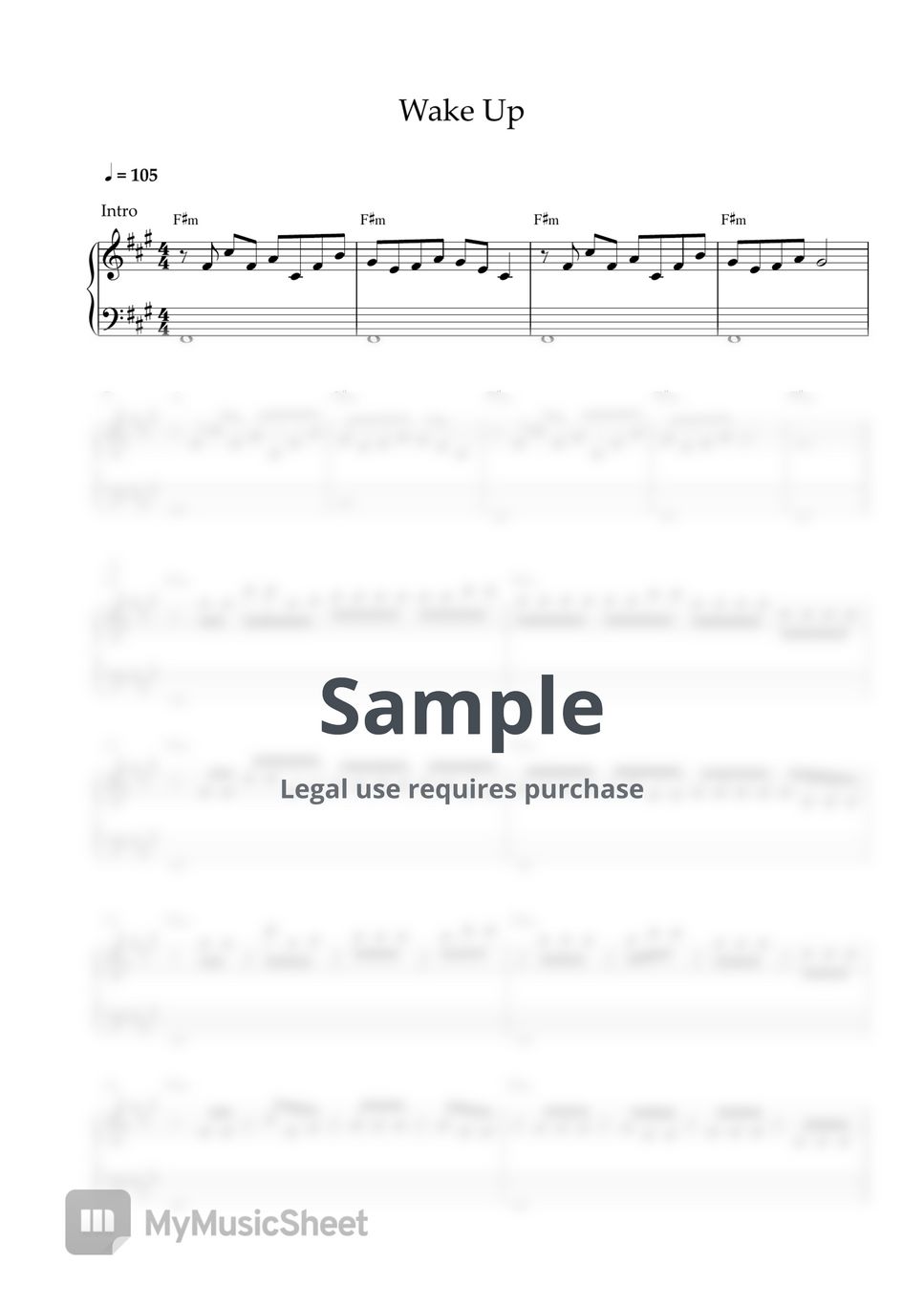 Wake Up - Alan Walker (EASY PIANO SHEET) Sheet Music by Pianella Piano