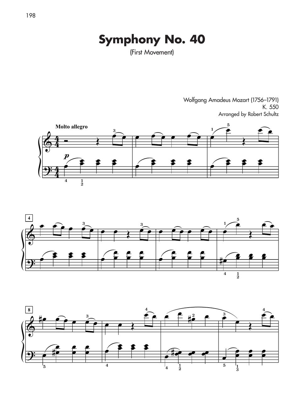 Symphony No. 40 Easy Sheet Sheets by Hemsach