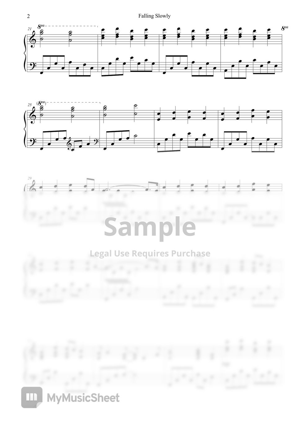 Once (원스) OST - Falling Slowly 악보 by sora Hong