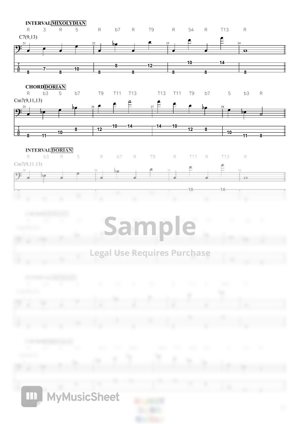 Sweet Bass - 베이스 코드 텐션음 연습 MR 포함 Bass Tensions Chords Practice(+Backing ...