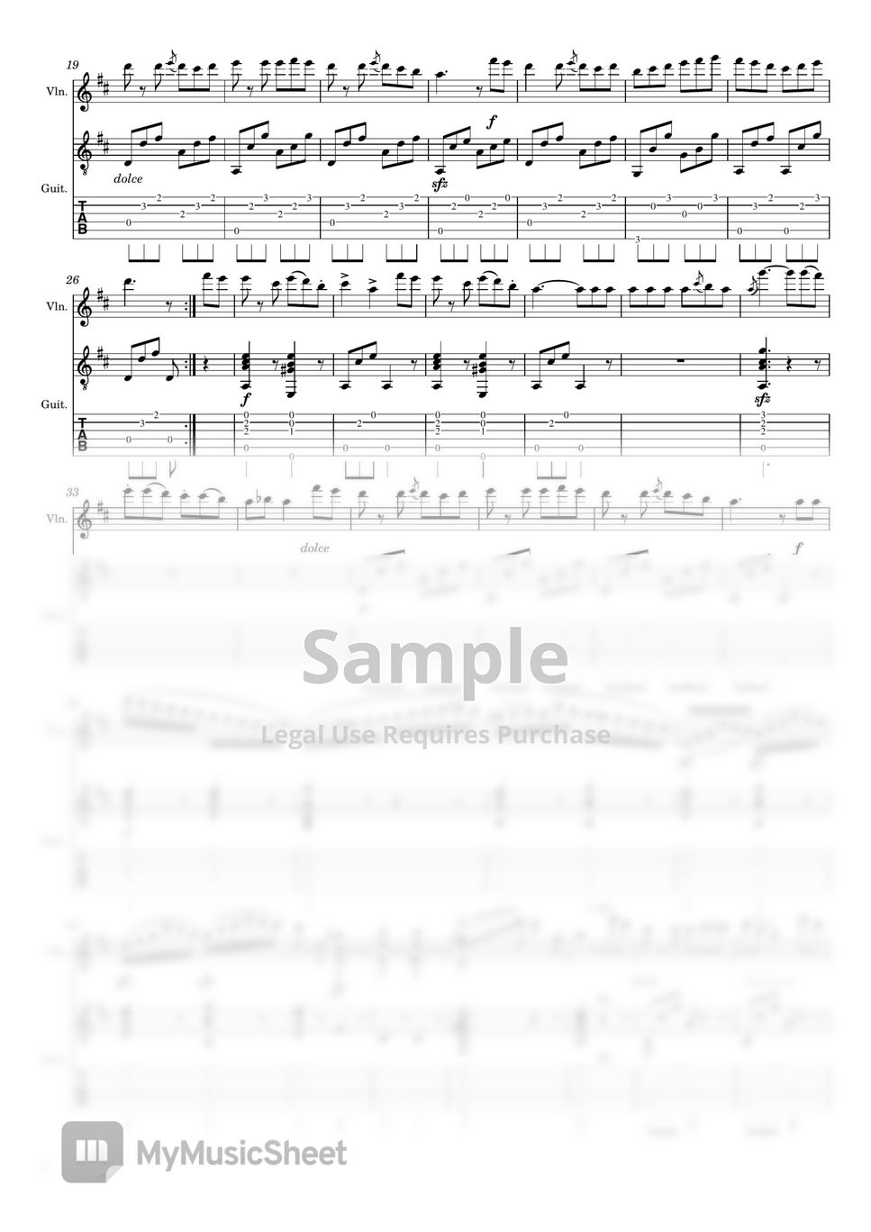 Niccolò Paganini - Paganini 6 Sonatas for Violin and Guitar Op.2 No.5 (Violin Guitar Duet ...