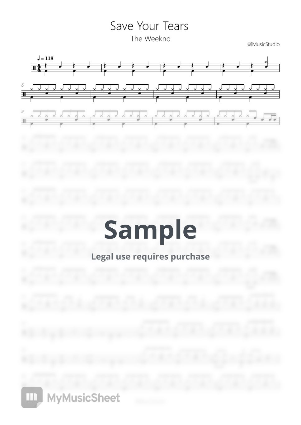 The Weeknd - Save Your Tears Sheets by 娟姐