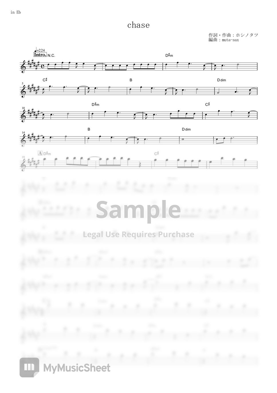 batta - chase (JoJo's Bizarre Adventure: Diamond is Unbreakable / in Eb ...