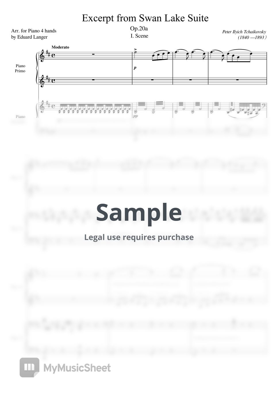 Peter Ilyich Tchaikovsky - Swan Lake Suite Excerpt, Op.20a I. Scene (Original (Arr. by Langer ...