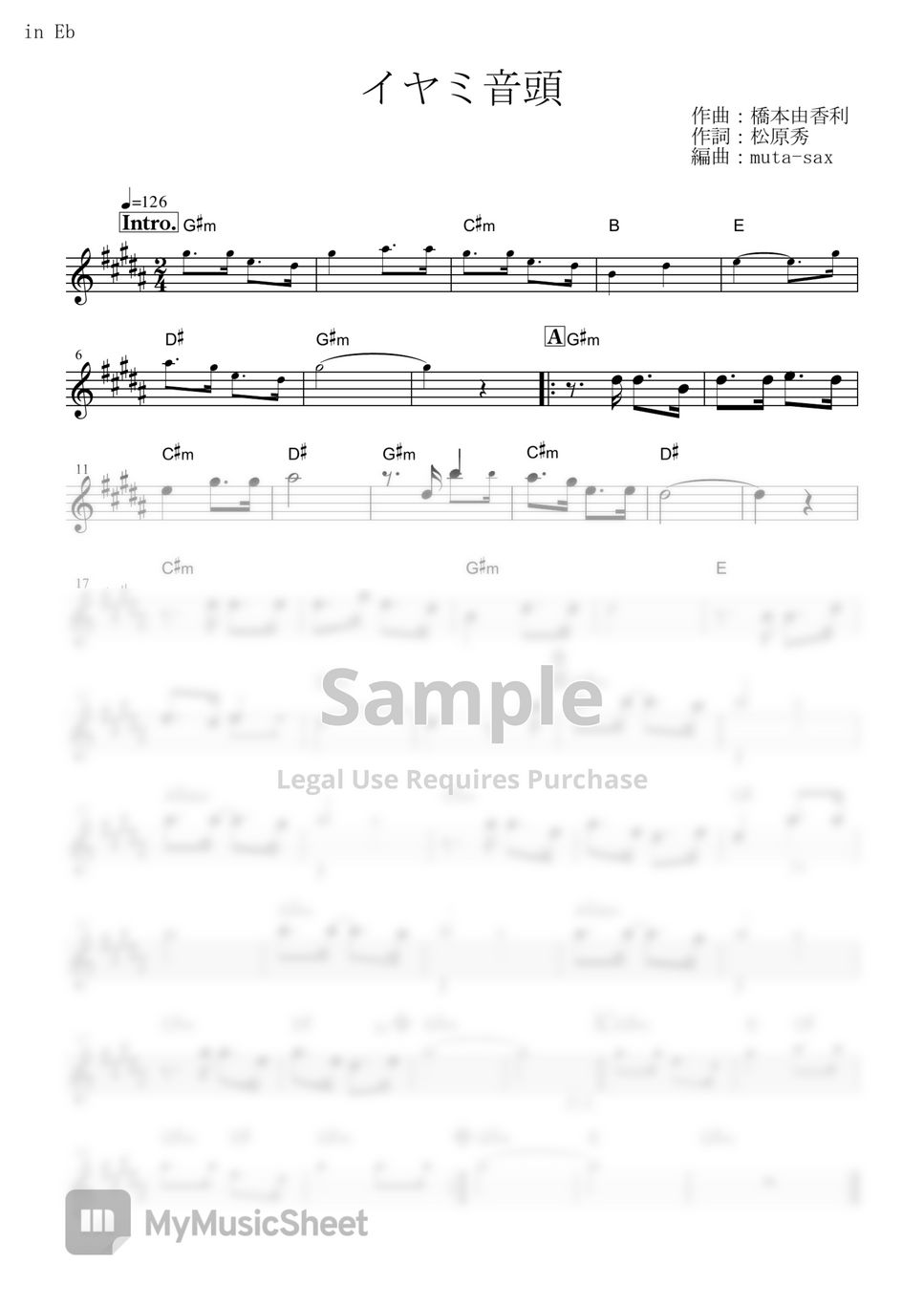 Mr. Osomatsu - Iyami Ondo (in Eb) Sheets by Iyami (Kenichi Suzumura)