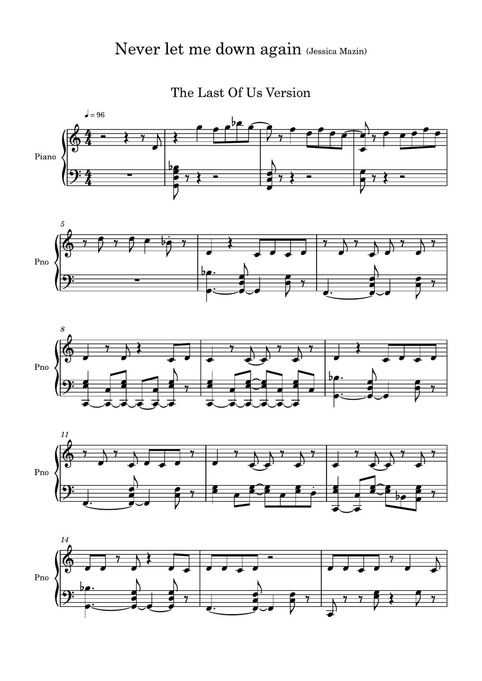 Jessica Mazin - Never Let Me Down Again (Piano / Keyboard) Spartito by ... Jessica Mazin - Never Let Me Down Again (Piano / Keyboard) Spartito by ...