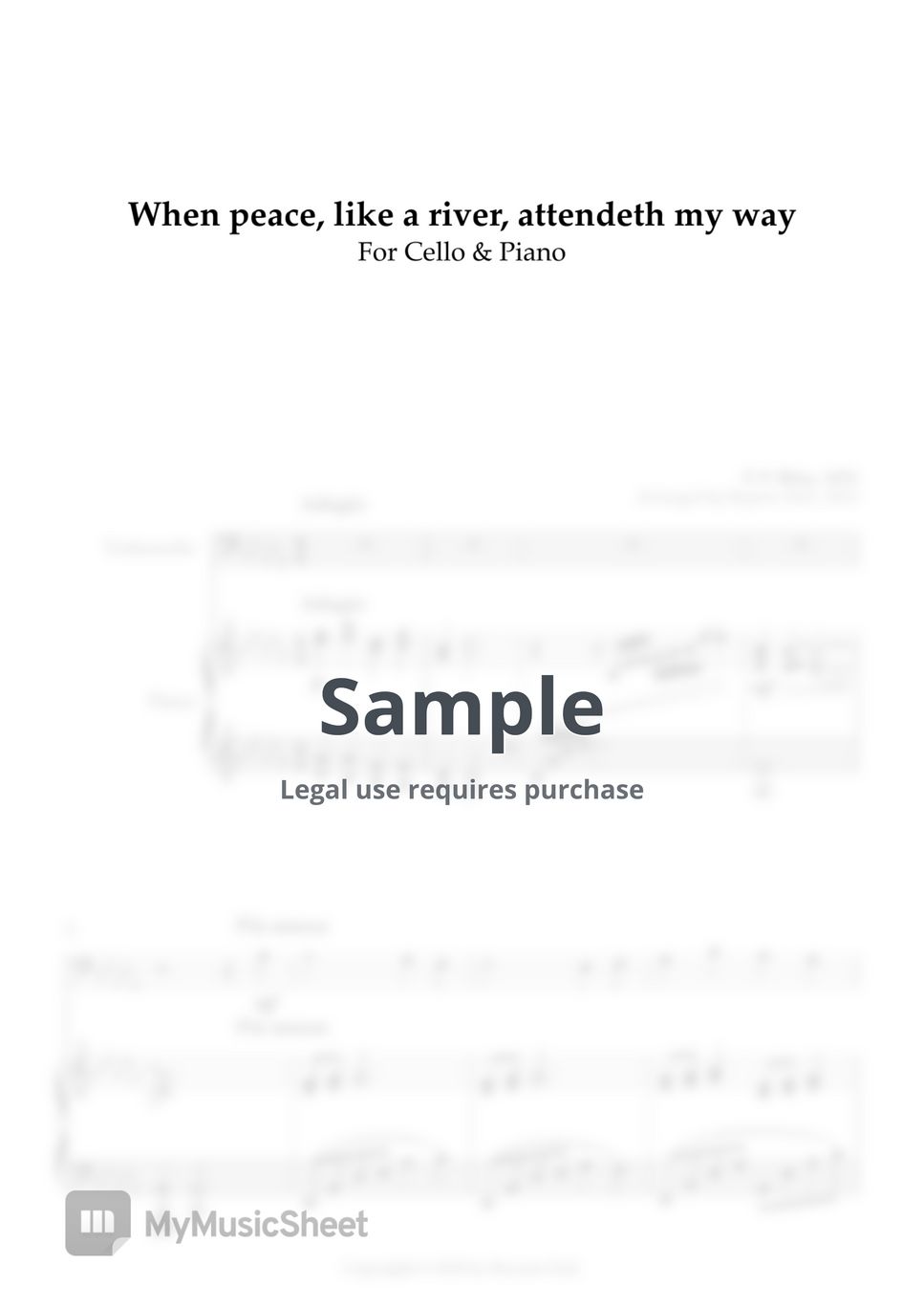 P.P. Bliss - [Hymn] When peace like a river, attenders my way (Cello ...