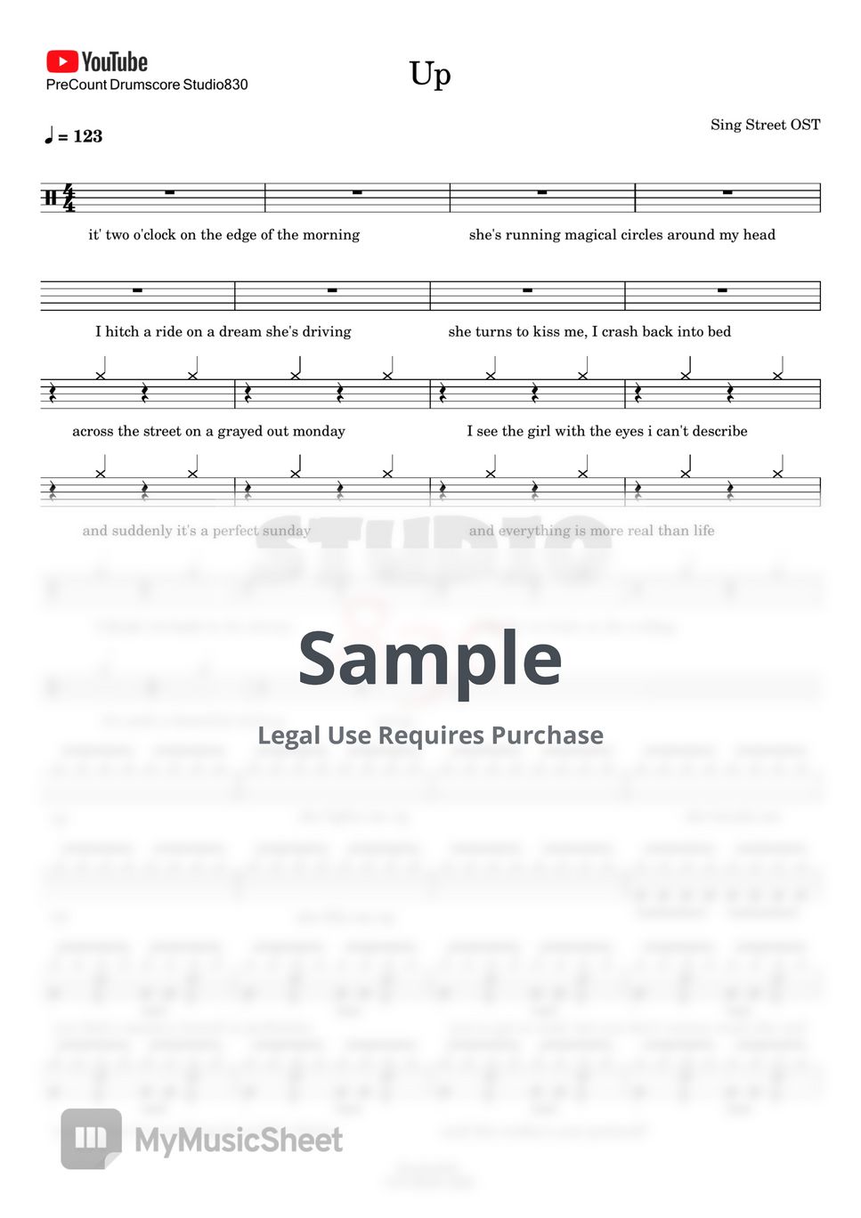 sing street ost - Up Sheets by Studio830