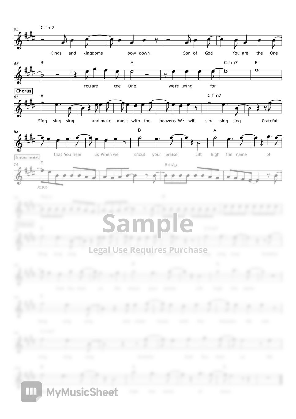 Chris Tomlin Sing Sing Sing Sheets By Shine Worship Piano