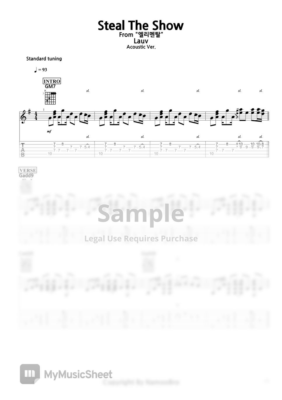 Lauv - Steal The Show Sheets by NamooBro