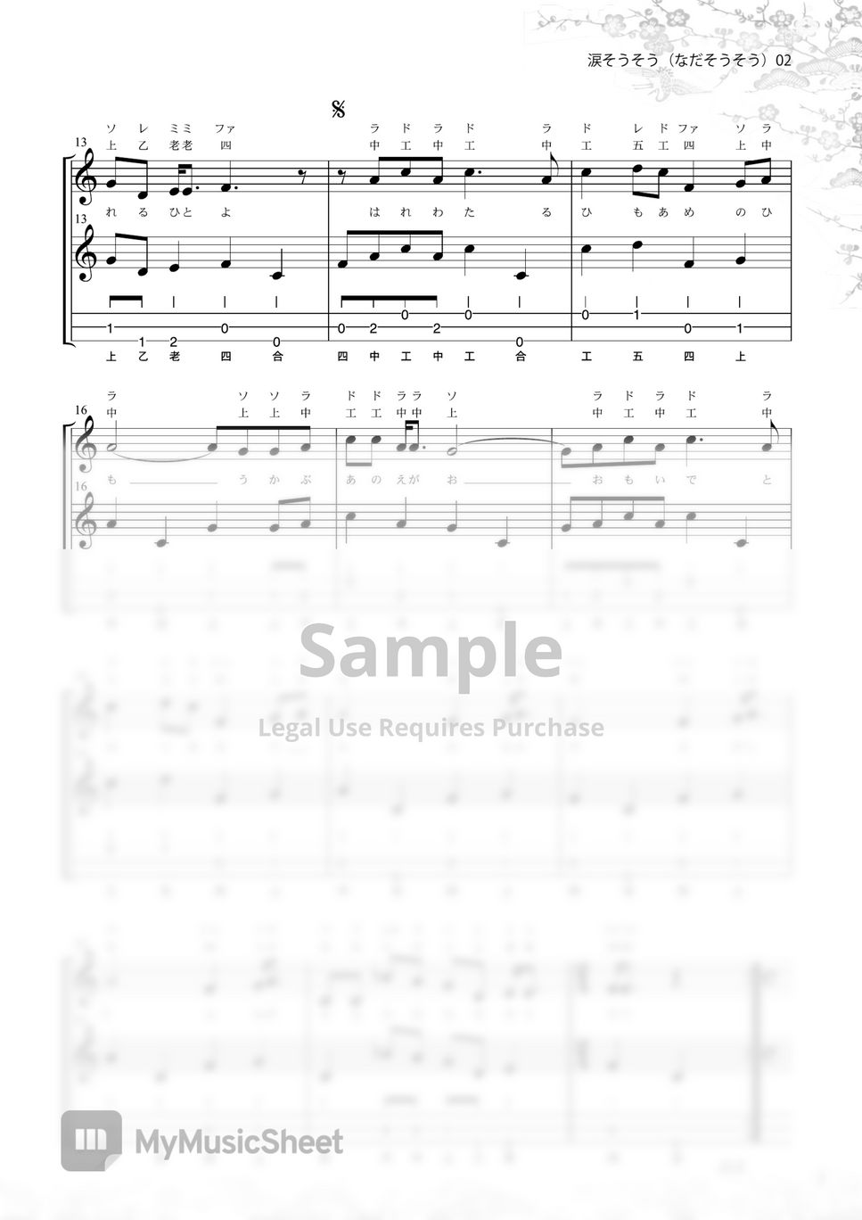 BEGIN/NATSUKAWA RIMI - NADA SOUSOU (Play Along Okinawa Sanshin (Sheet ...