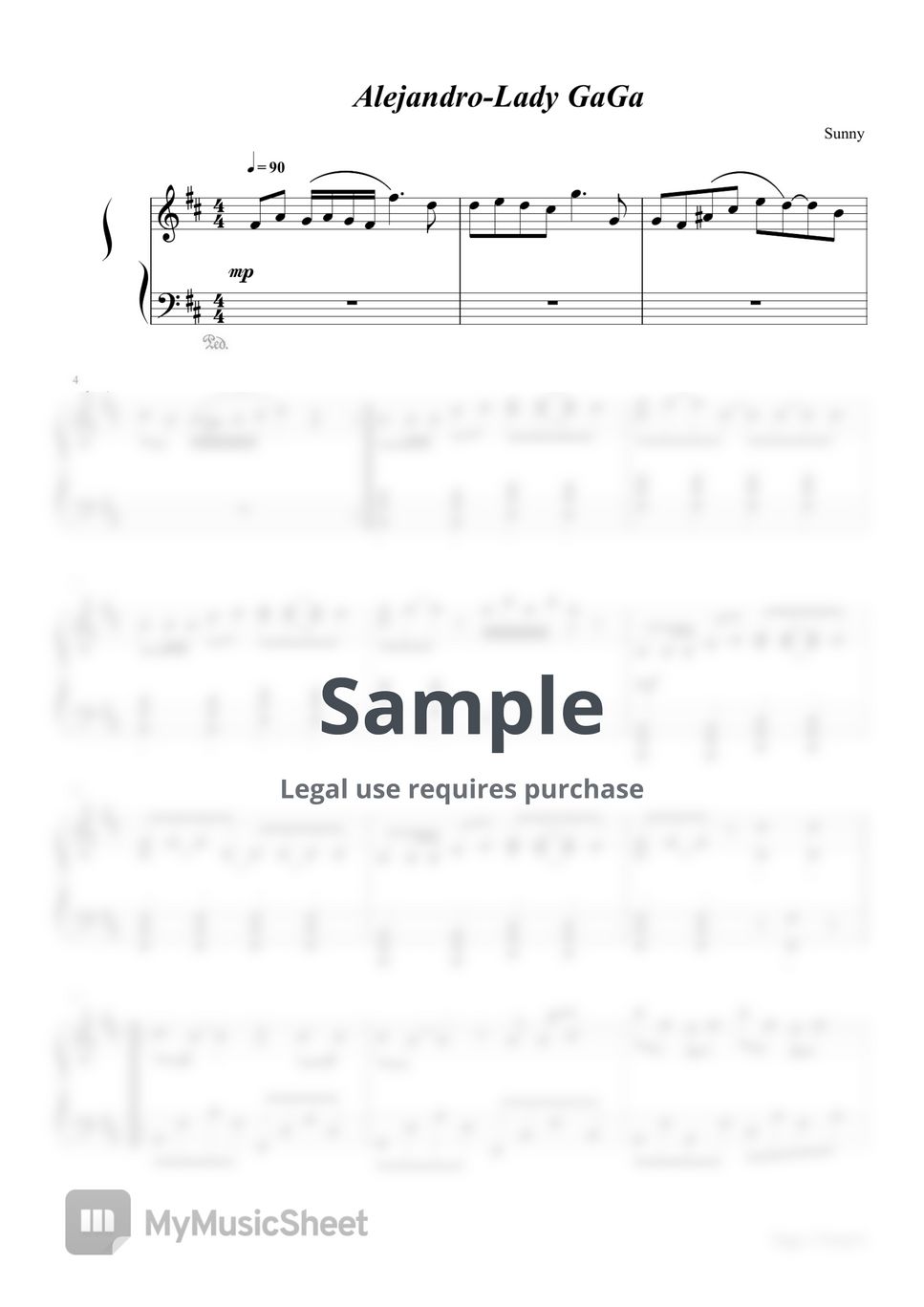 Lady GaGa - Alejandro (Lady GaGa) Sheets by Yilun