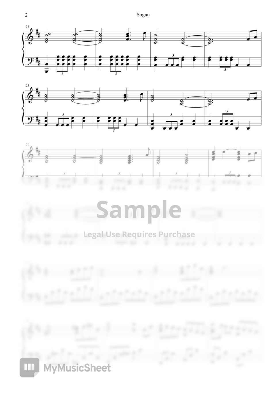 Amaury Vassili - Sognu 樂譜 by soraHong