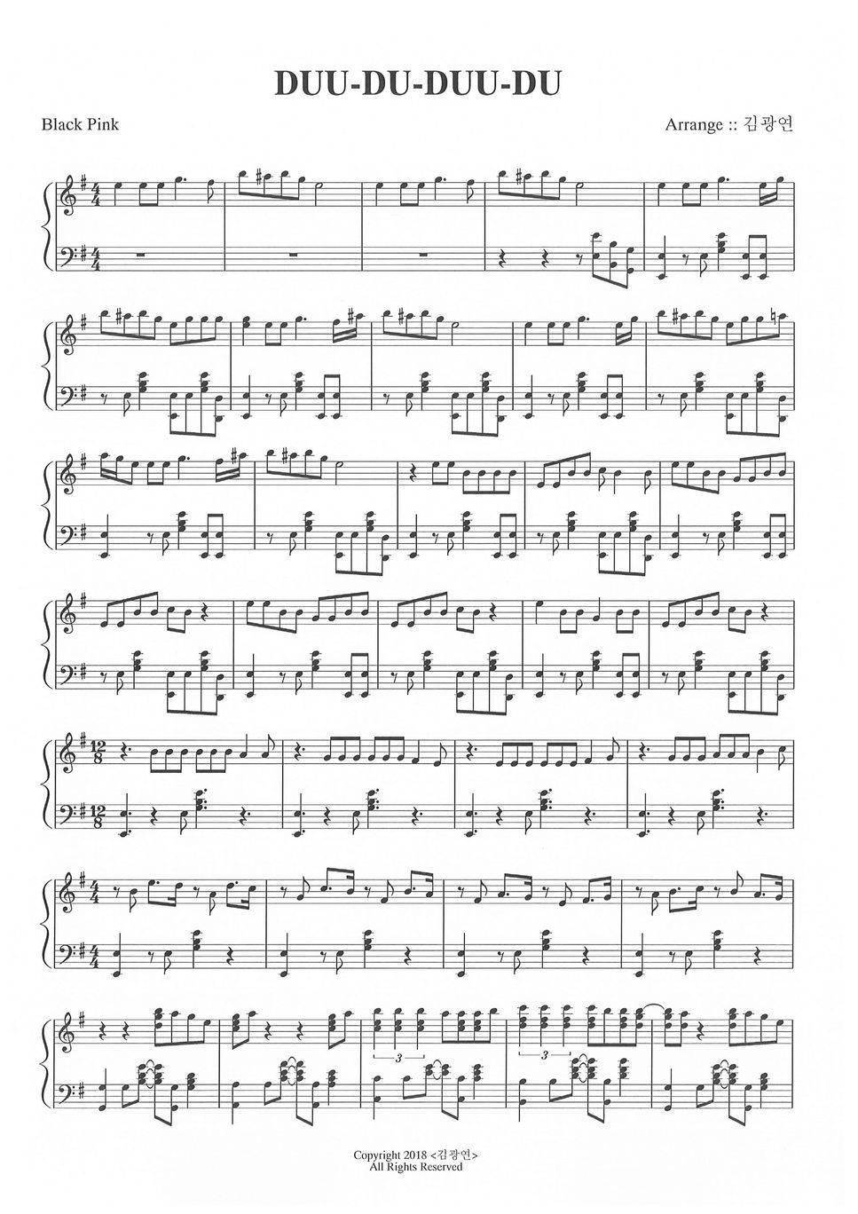 BlackPink - DDU-DU-DDU-DU Sheet