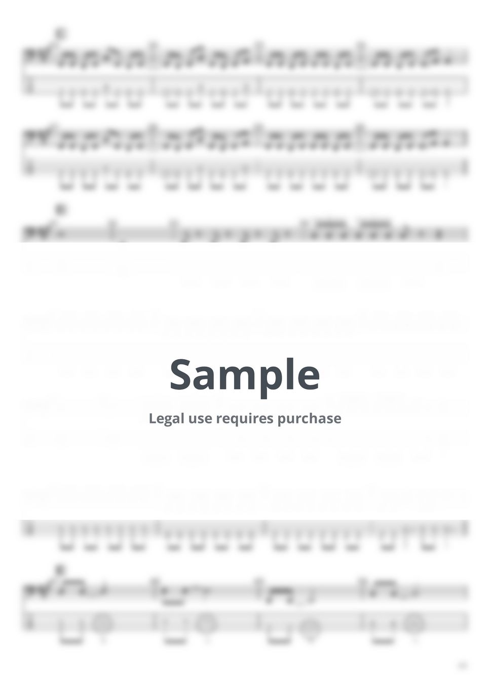 back number - Motto 악보 by たぶべー＠財布に優しいベース楽譜屋さん（BASS・TAB譜）