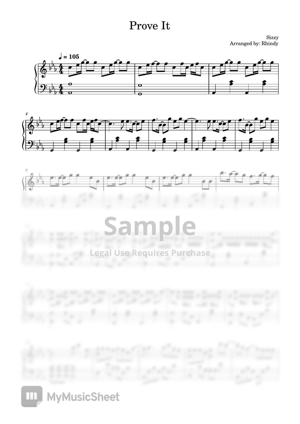 Sizzy - Prove It Sheets by Rhindy