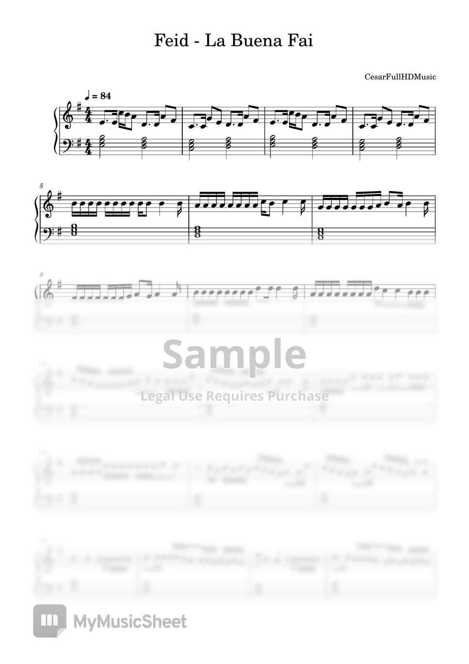 Feid - La Buena Fai Sheets