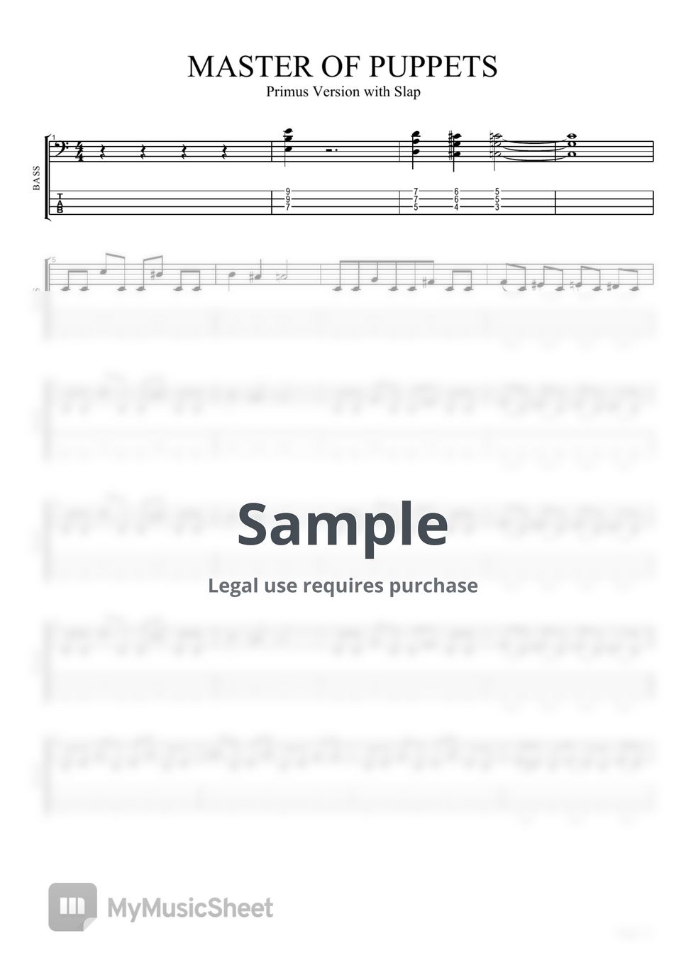 Metallica - Master Of Puppets - Primus Slap Version (Primus - Slap ...