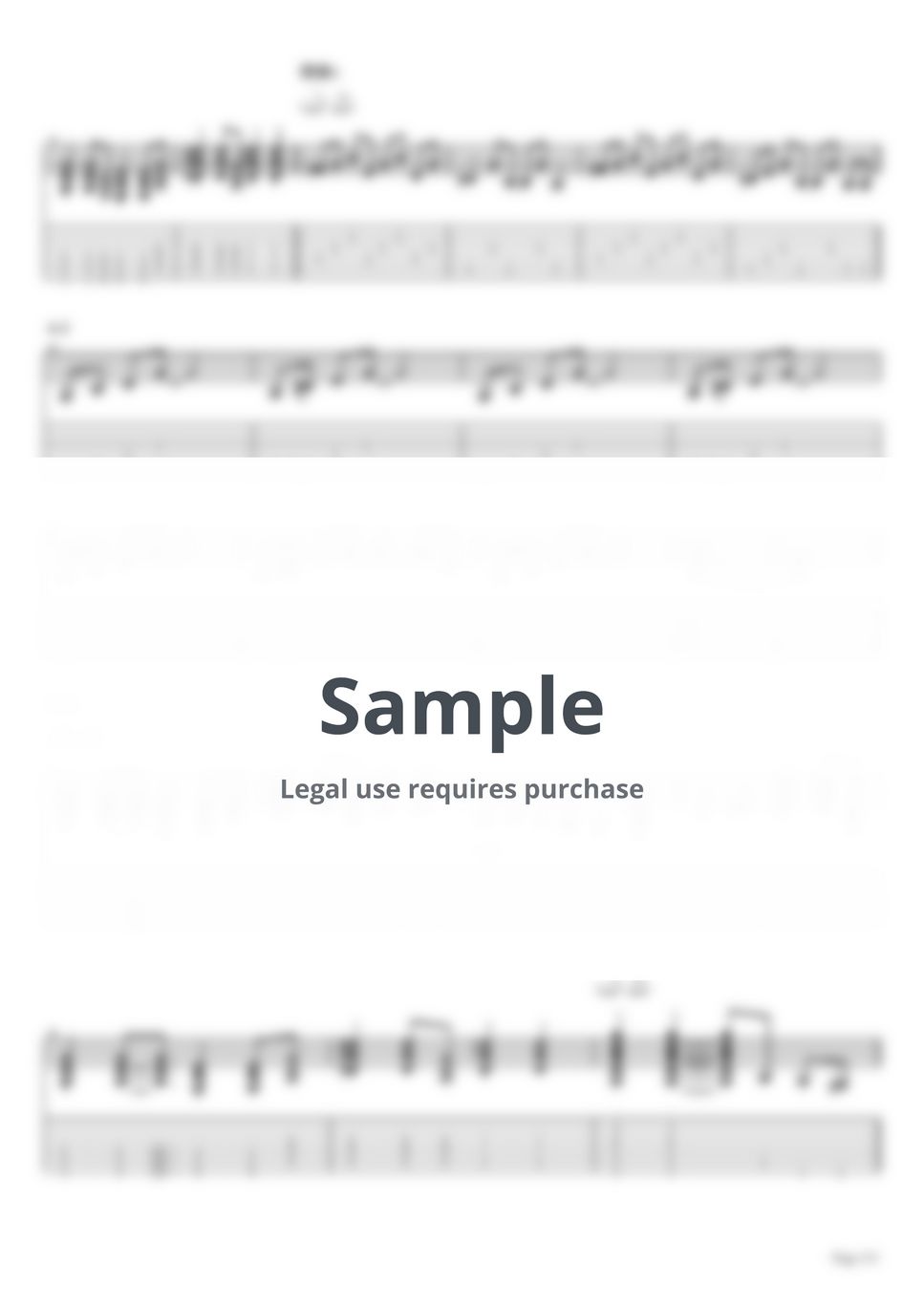 Tokyo Incidents - Ramp【Guitar TAB】 Tab + 1staff by HachimitsuYoghourt