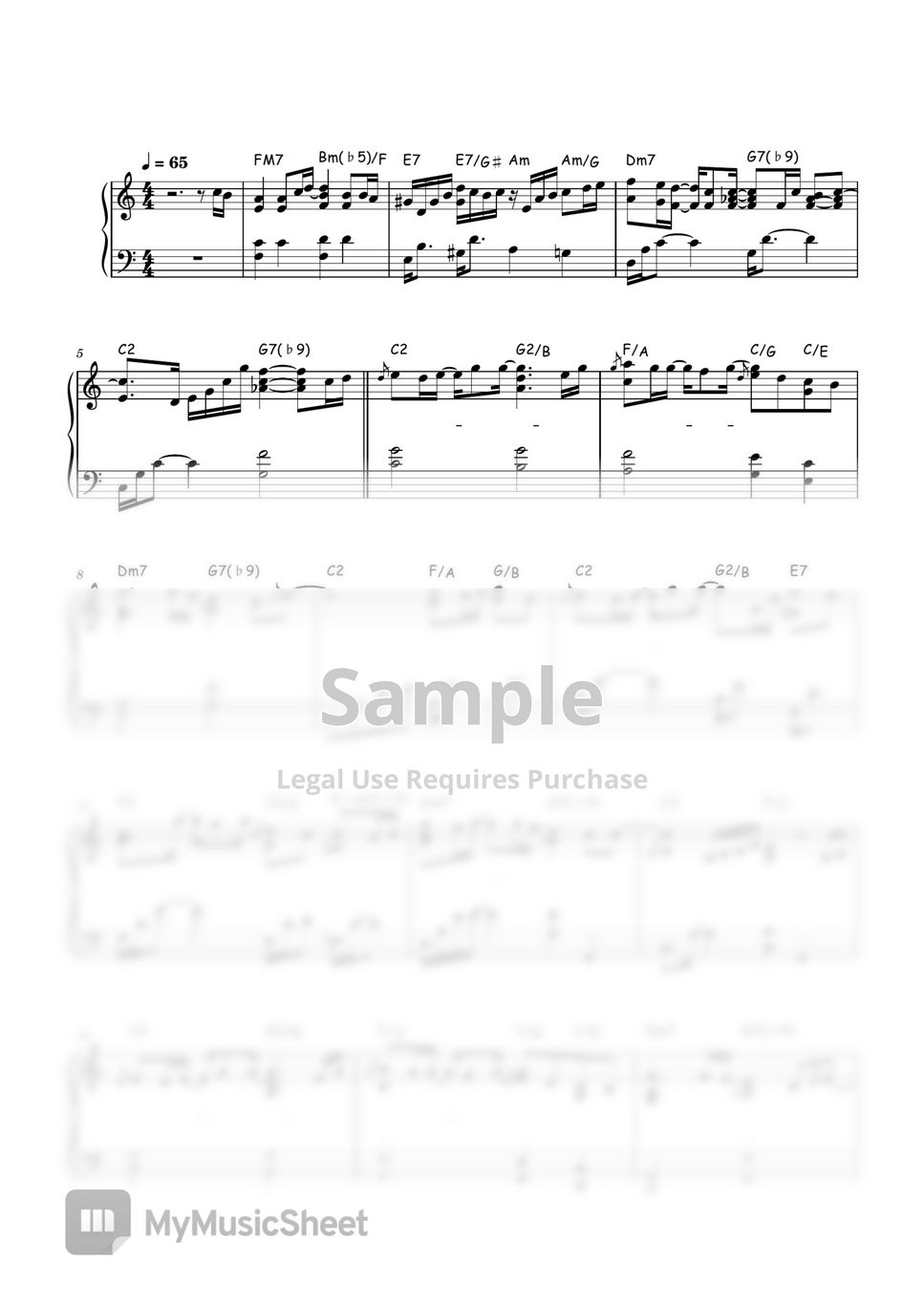 이혁진 주가 일하시네 C Key Partition Musicale By 생명의건반
