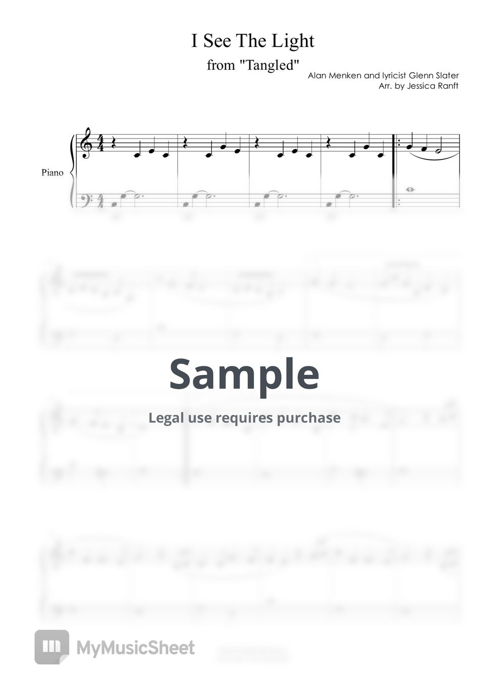 Alan Menken - I See The Light 악보 by Balladial Piano