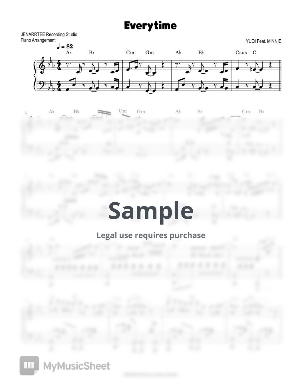 YUQI Feat. MINNIE - Everytime แผ่น by JENARRTEE Recording Studio