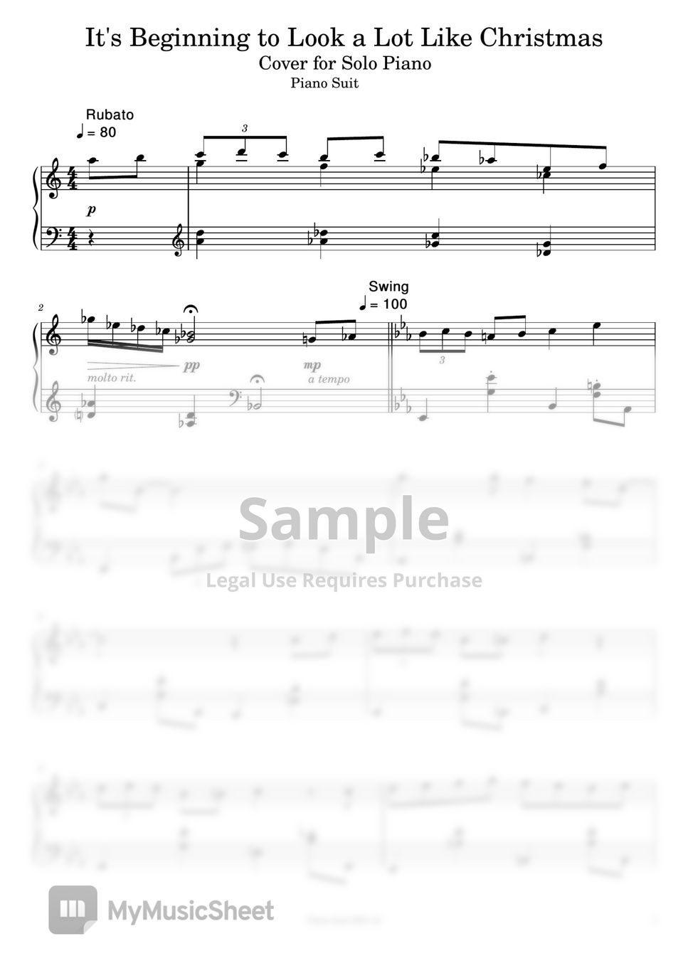 Michael Buble - It's Beginning to Look a Lot Like Christmas Sheets by ...