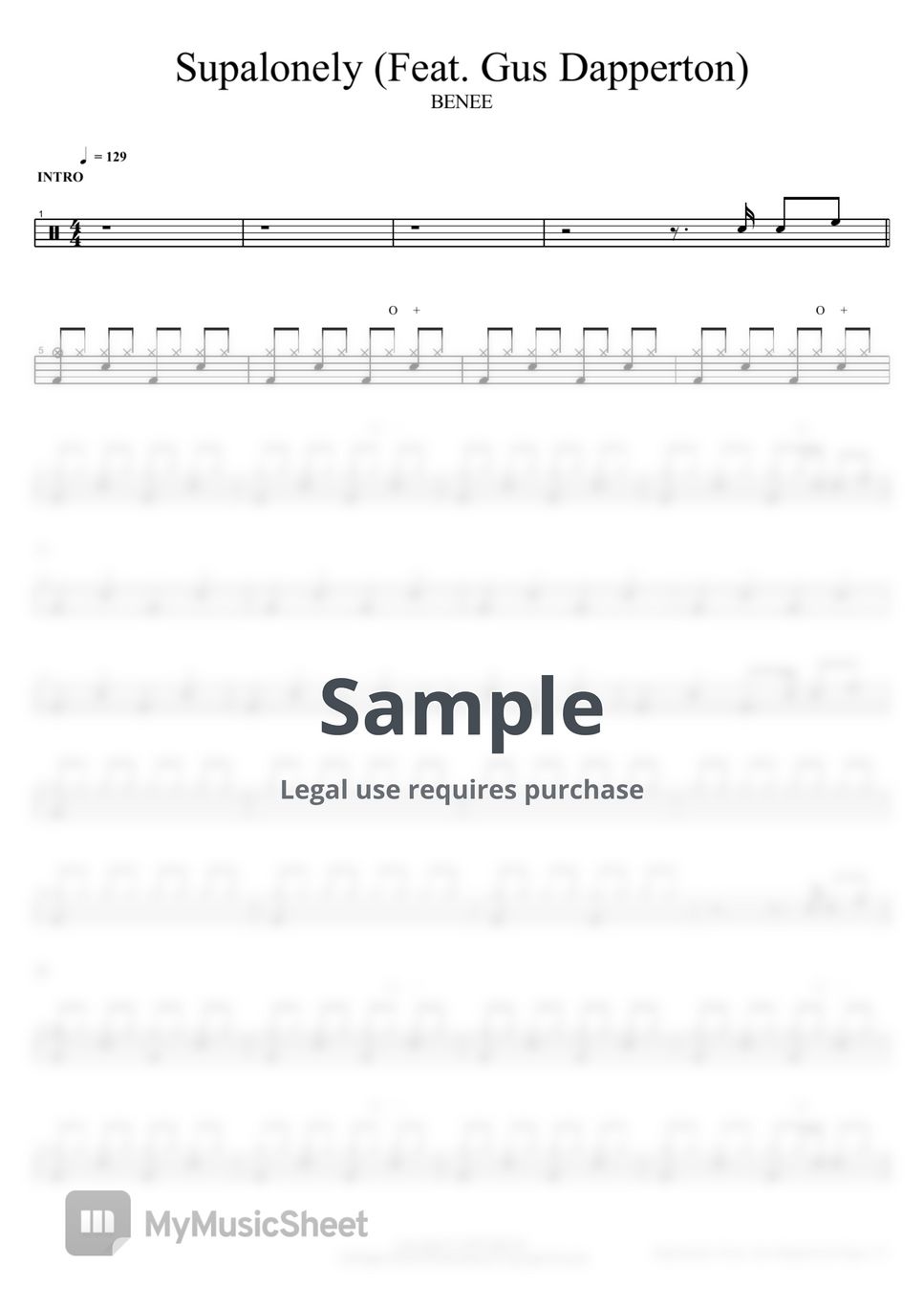 BENEE - Supalonely (Feat. Gus Dapperton) Sheet Music by copydrum